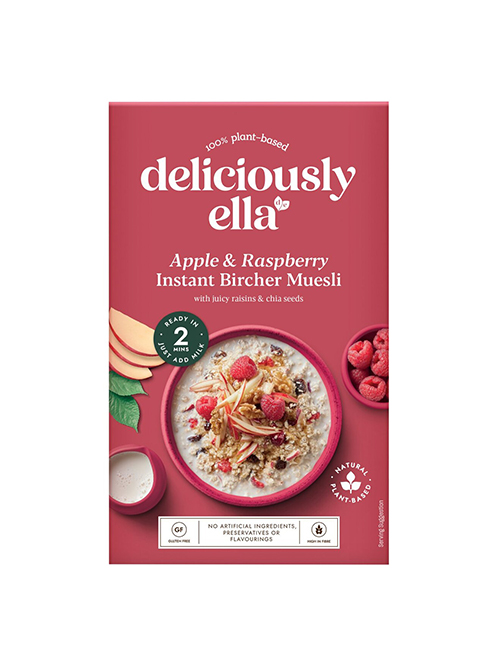Deliciously Ella Apple & Raspberry Instant Bircher Muesli 380g | JDs ...